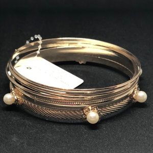 Boutique | Jewelry | Trendy Stack Of Gold Tone Indian Bangle Bracelets ...